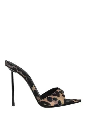 LE SILLA 120mm Bella Leopard Print Sandals - Brown