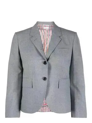 Thom Browne Shrunken-fit Cropped Blazer - Grey