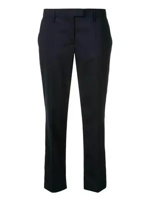 Prada Cropped Tailored Trousers - Blue