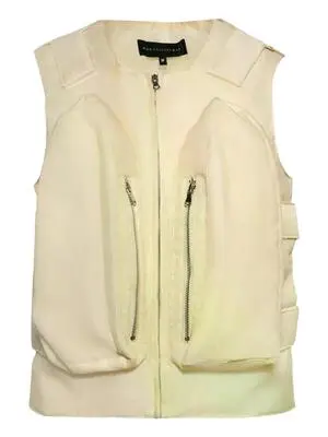 WHO DECIDES WAR BY EV BRAVADO Bullet Point Vest - Neutrals