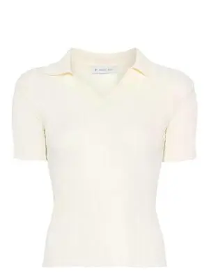 MANUEL RITZ Ribbed T-Shirt Neutrals