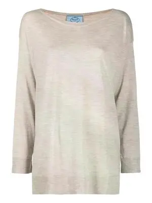 PRADA Mélange-Effect T-Shirt