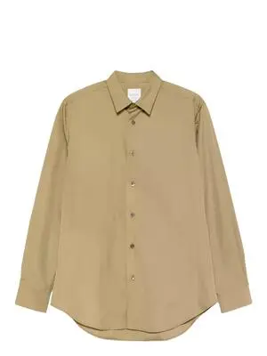 Paul Smith Charm-button Cotton Shirt - Green