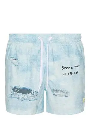 DUVIN DESIGN Jean Swim Shorts - Blue