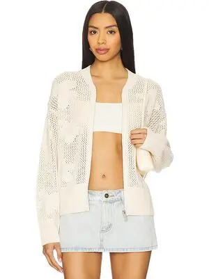 Sanctuary Embroidered Floral Zip-up Jacket - Eco Natural