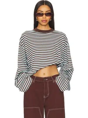 Lioness Bloom Long Sleeve Top - Chocolate Sea Stripe