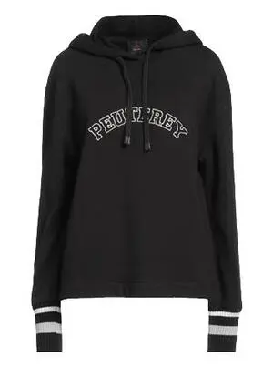 Peuterey Cotton Sweatshirt With Appliqués And Embroidered Logo - Black