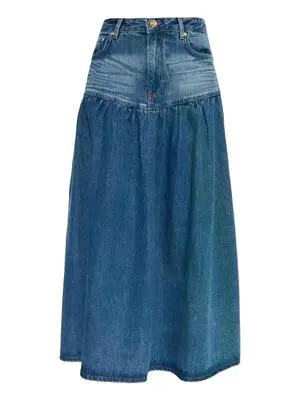 GANNI Denim Midi Skirt - Blue