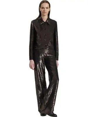 Veronica De Piante Inés Sequin Jacket - Brown