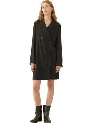 Veronica De Piante Lucas Coat In Georgette - Black