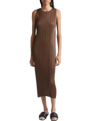 ISSEY MIYAKE Pleated Sleeveless Dress