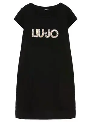 Liu Jo Logo-embellished Mini Dress - Black