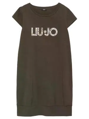 Liu Jo Logo-embellished Mini Dress - Green