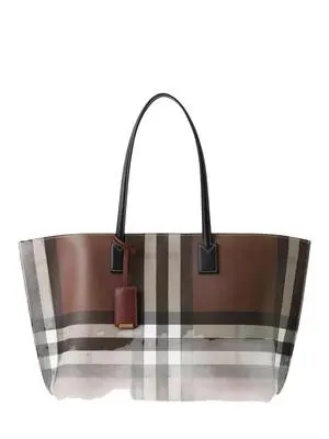 Burberry Check Tote Bag - Brown