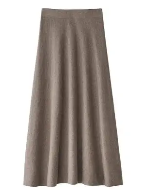 LISA YANG STORE The Torie Skirt - Truffle