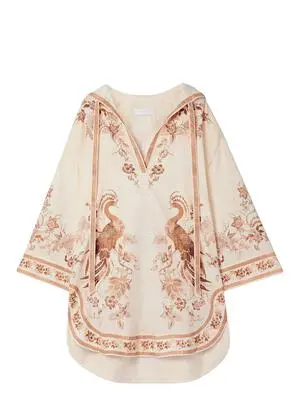 Zimmermann Ascension Hooded Printed Mini Dress - Multi