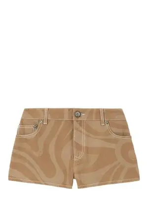 Emilio Pucci Printed Cotton-canvas Shorts - Neutrals