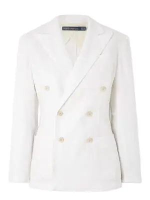 Polo Ralph Lauren Double-breasted Linen Blazer - Off-white