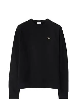 Burberry Knight Stamp Cotton Sweatshirt - Black