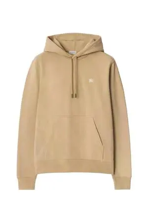 Burberry Cotton Hoodie With Knight Stamp - Neutrals