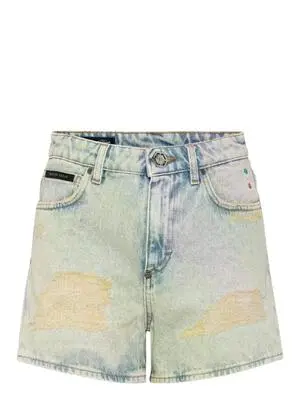 Philipp Plein Denim Shorts - Blue