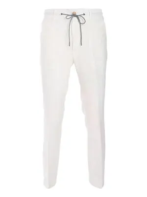 Luciano Barbera Linen Trousers - White