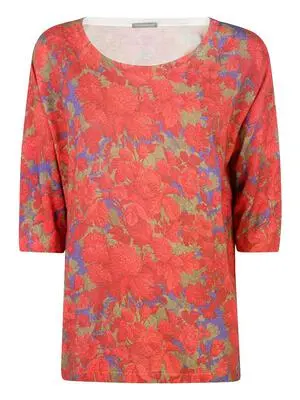 IN BED WITH YOU Floral-print T-shirt - Red