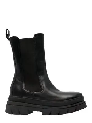 NEROGIARDINI Leather Chelsea Boots - Black
