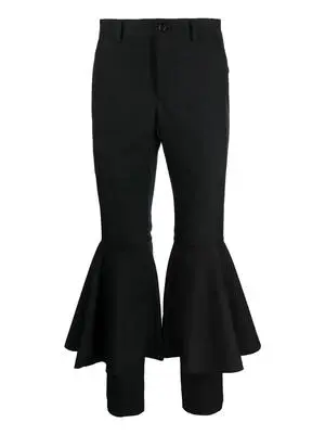 CDG Flared-leg Tailored Trousers - Black