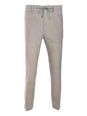 Luciano Barbera Linen Trousers - Neutrals