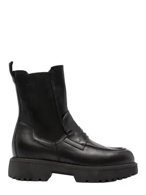 NEROGIARDINI Calf-length Leather Boots - Black