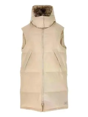 YVES SALOMON Quilted Gilet - Neutrals