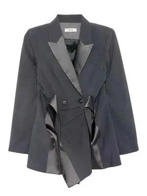 BESFXXK Asymmetric Double-breasted Blazer - Grey