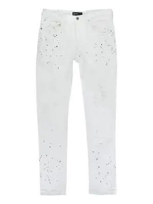 PURPLE BRAND Paint-splattered Jeans - White