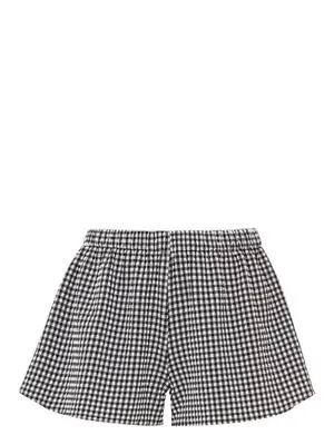 Hunza G Gingham Swim Shorts - Black Gingham
