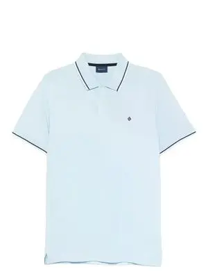 Gant Logo-appliqué Polo Shirt - Blue