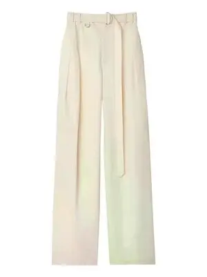 BURBERRY Gabardine Belted Trousers