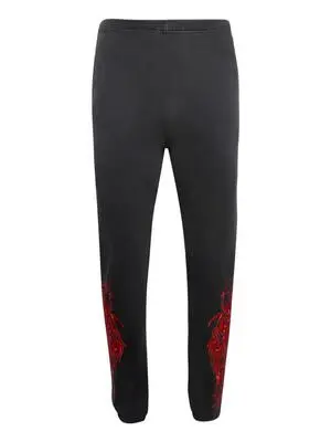 WARREN LOTAS Embroidered Track Pants - Black
