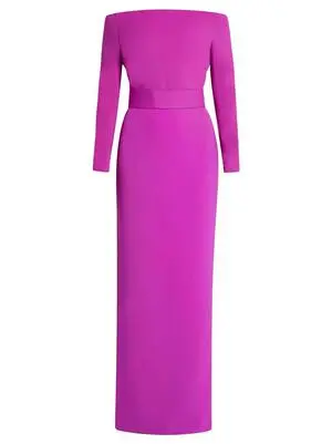 Solace London Sabina Off-shoulder Dress - Purple