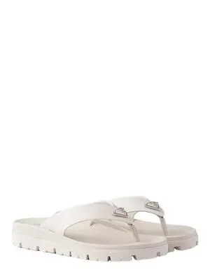 Prada Rubber Thong Sandals - Neutral
