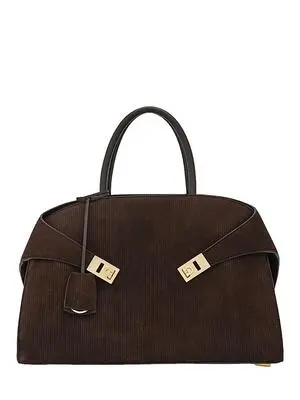 FERRAGAMO Hug Handbag - Testa Di Moro