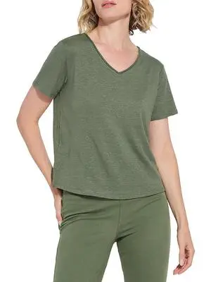 Lyssé Boxy Fit Top Stone Green