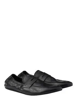 Prada Shuffle Antiqued Leather Loafers - Black