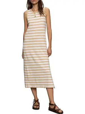 Sanctuary Contrast Trim Maxi Dress - Sandstone