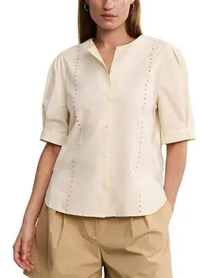Jenni Kayne Harper Blouse - Warm Ivory