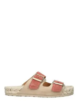 Manebí La Havana Hemp And Suede Sandals - Salmon