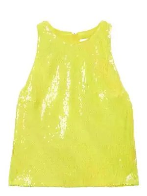MSGM Sequin Top - Yellow
