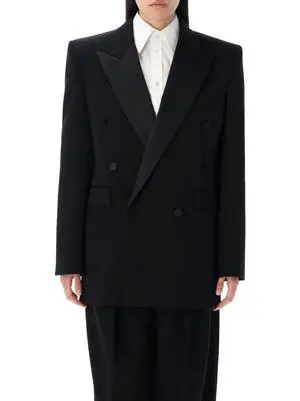 Saint Laurent Grain De Poudre Tuxedo Jacket - Black