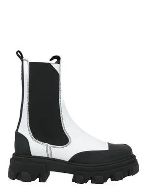GANNI Ankle Boots In Leather - White