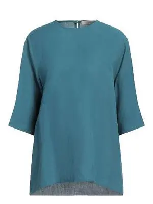 Liviana Conti Top In Viscose And Linen - Green